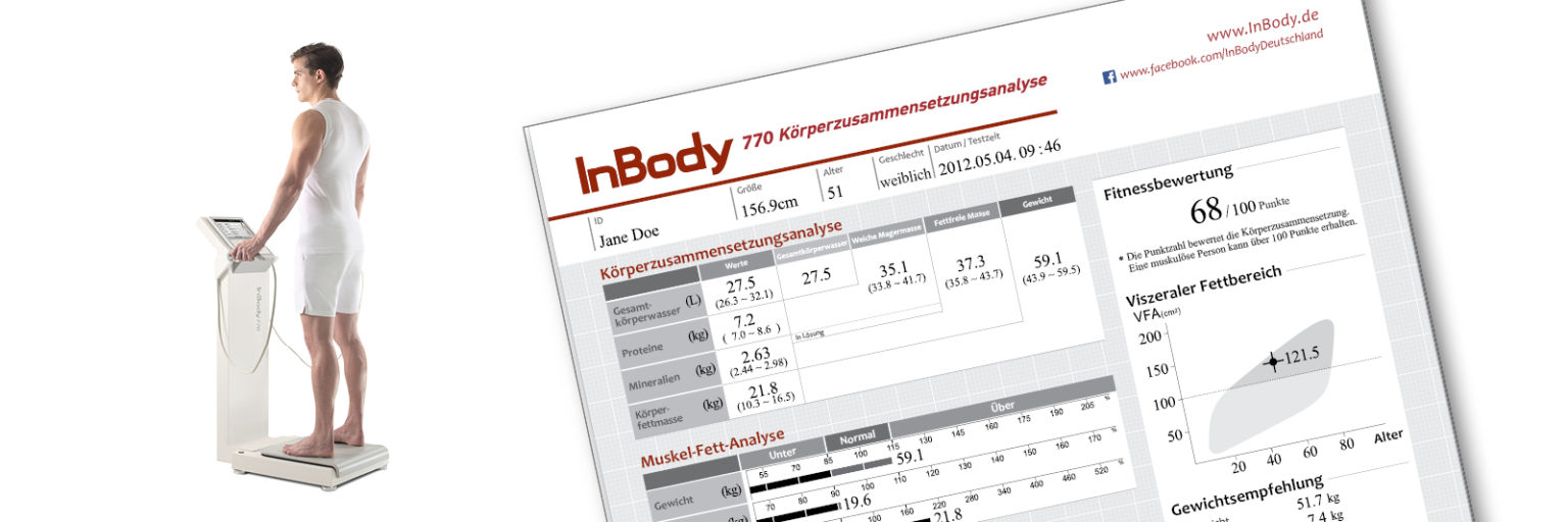 Professionelle Körperanalyse mit der InBody 770 - TC Training Center
